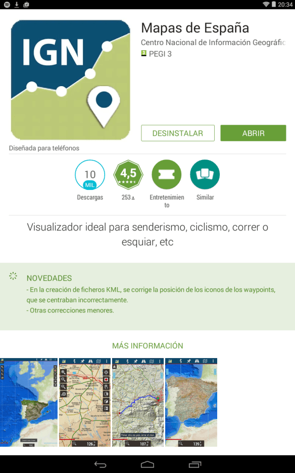 Mapas IGN España, gratis en un móvil o tablet | Interés por la ...
